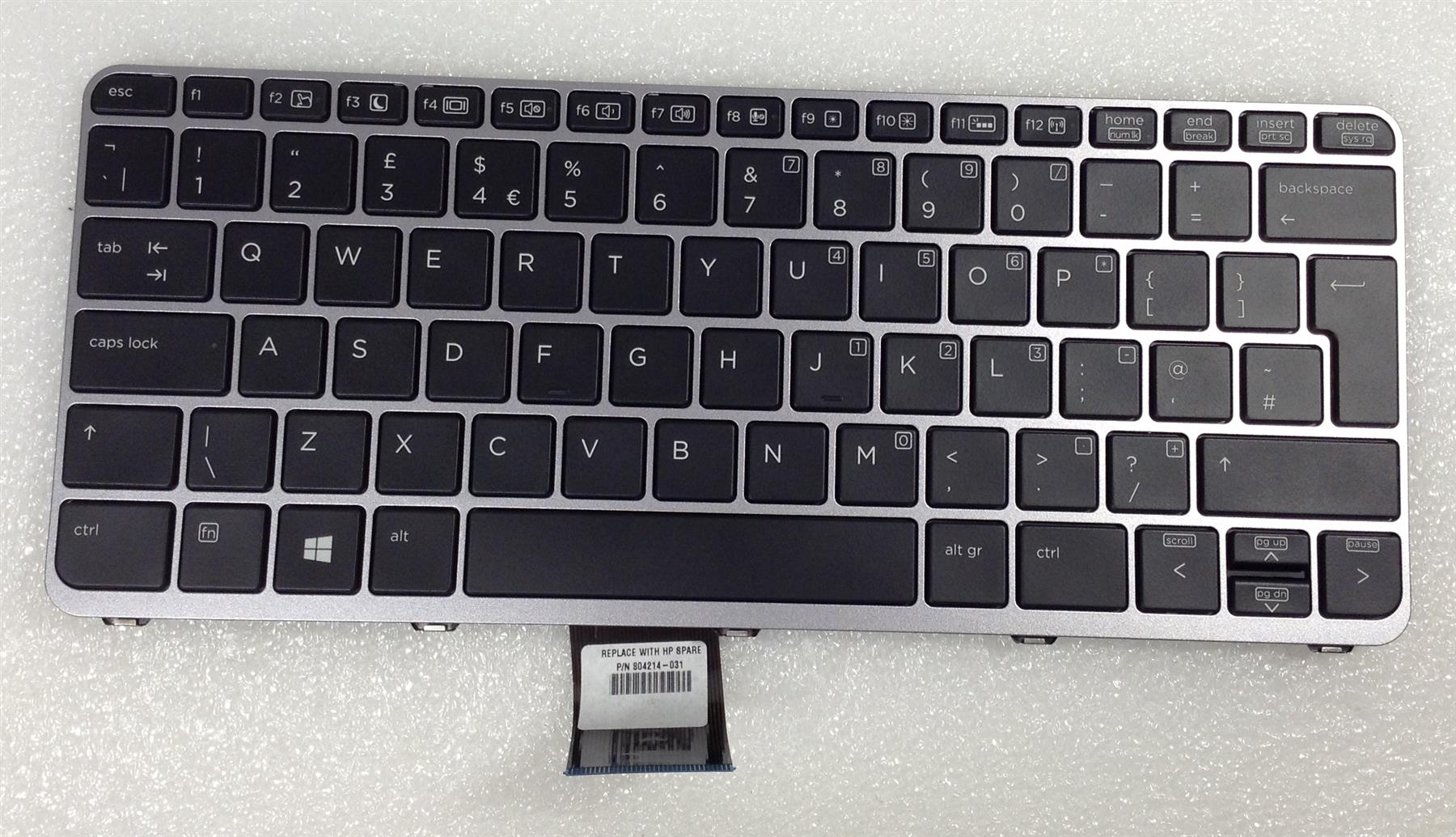 HP Elitebook Folio 1020 G1 M-5Y71 804214-031 KEYBOARD UK Backlight Spi