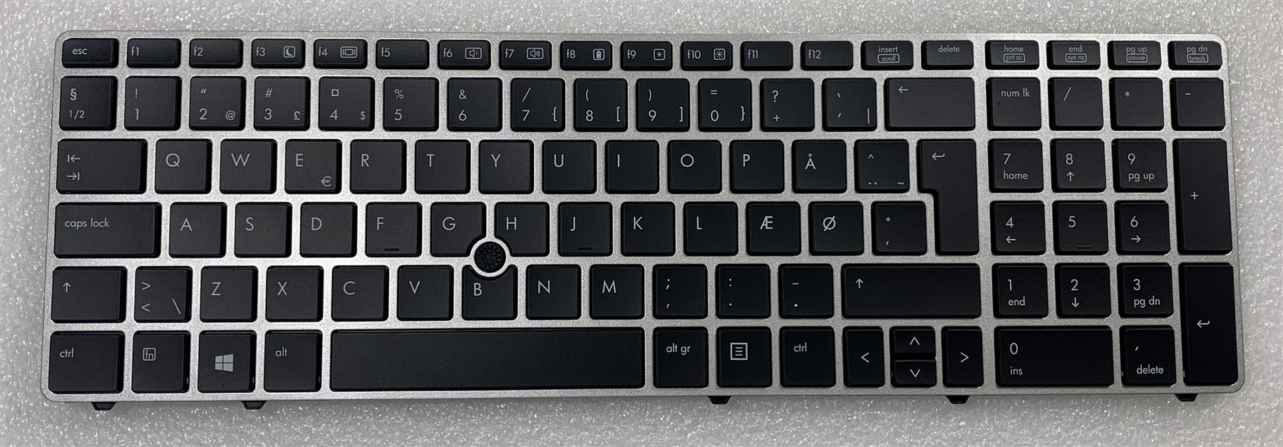 HP EliteBook 8570p Notebook 701986-081 Denmark Keyboard With Numeric K